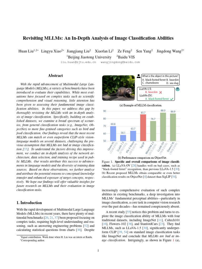 MLLMs Excel in Image Classification | PDF | Computer Vision ...