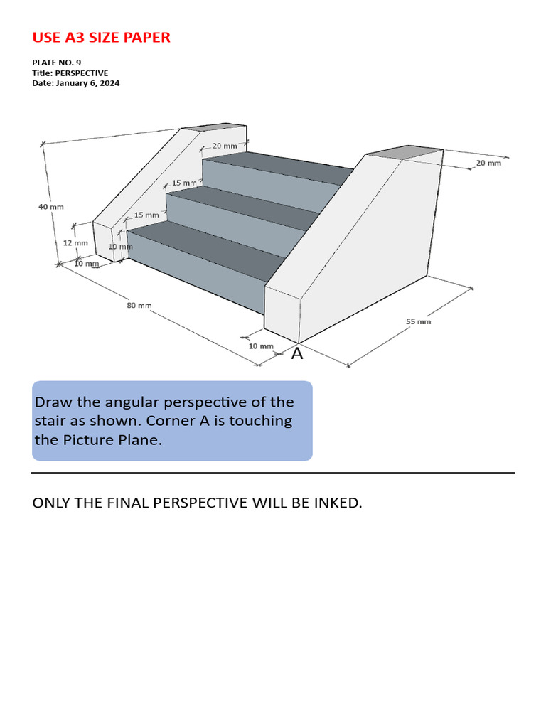 Angular Stair Perspective Drawing Guide | PDF