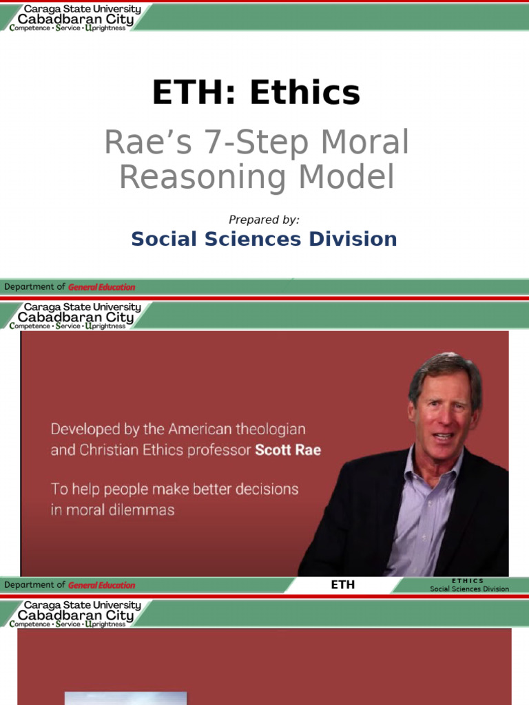 Rae's 7-Step Moral Reasoning Guide | PDF | Science | Morality
