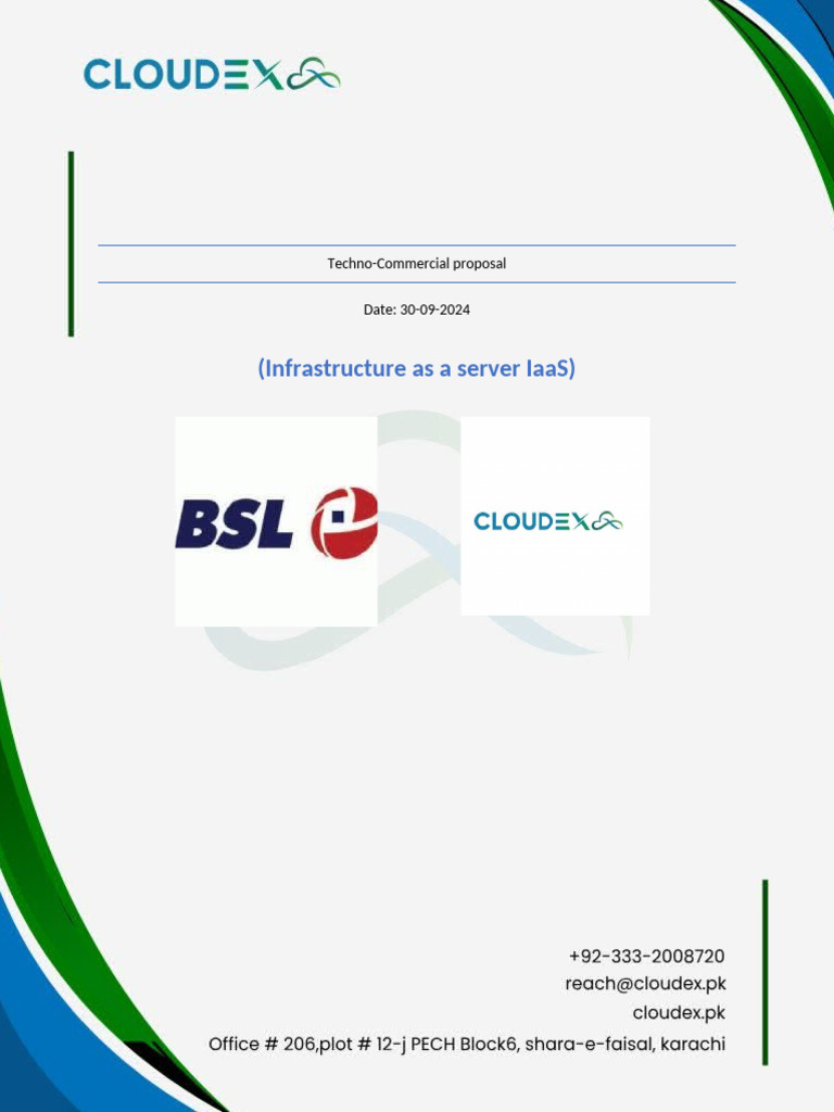 CloudEx IaaS Proposal for BSL Logistics | PDF | Software As A Service ...
