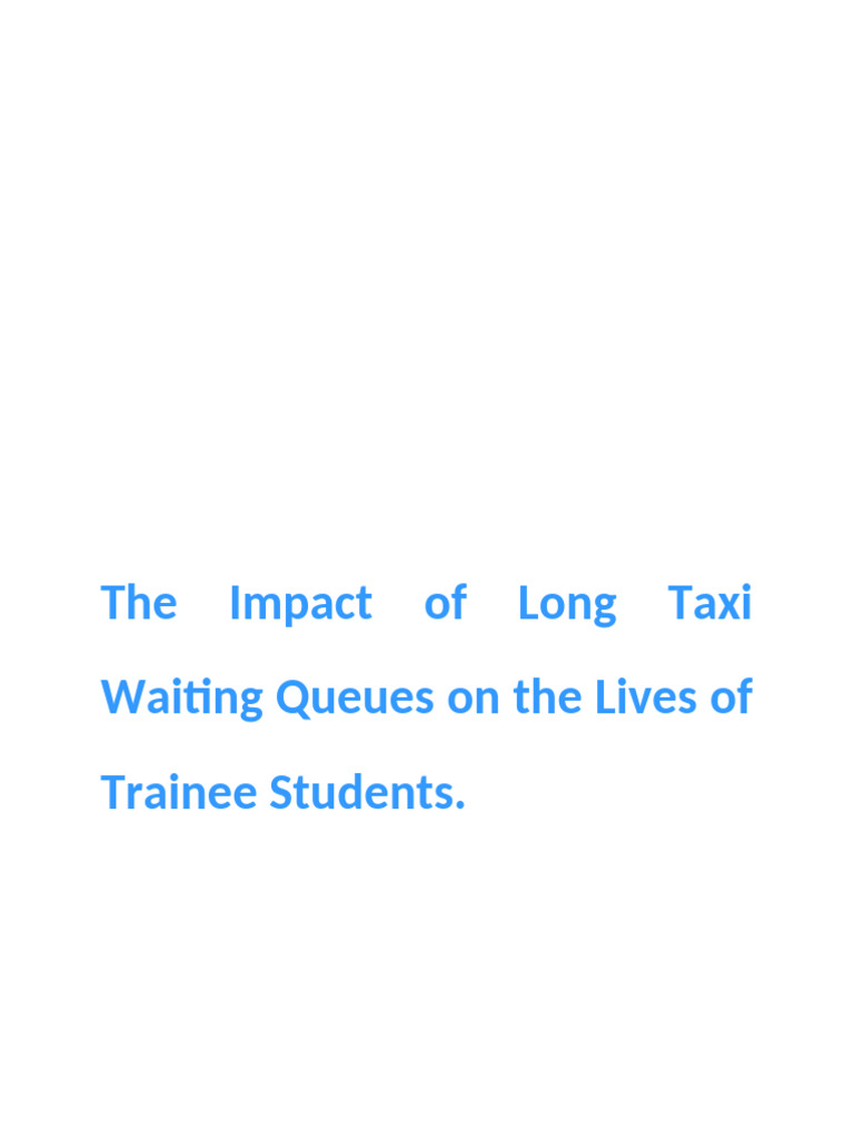 01 Long Taxi Waiting Queues | PDF