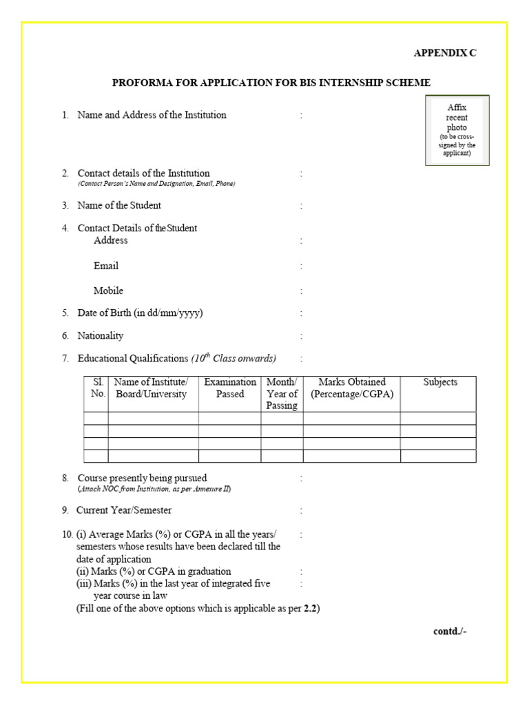 Appendix C - Application Proforma | PDF