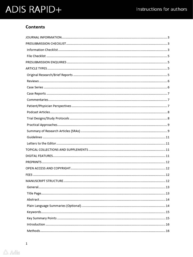 Adis Rapid+ I4a v13.3 - Final | PDF | Open Access | Case Report