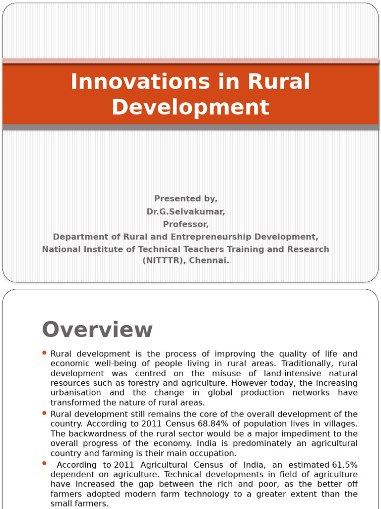 Innovations in Rural Development | PDF | Organic Farming | Agriculture