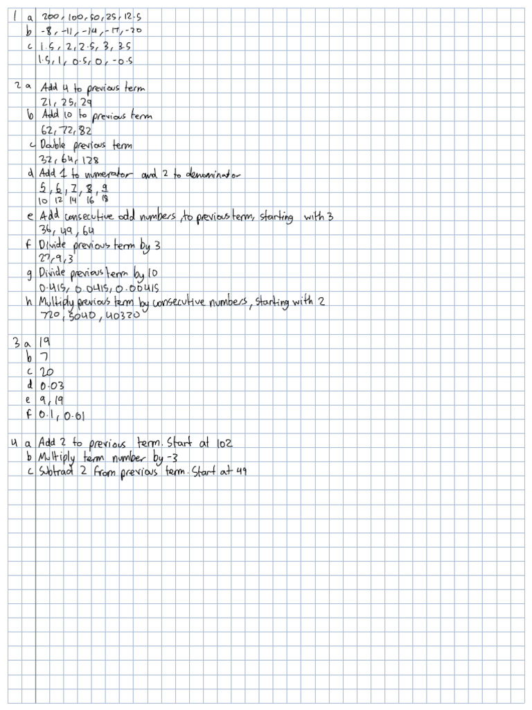 Mathematical Sequences and Operations Guide | PDF