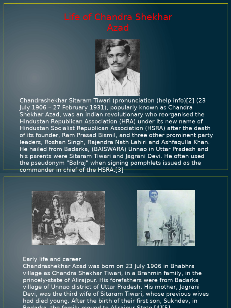 Chandra Shekhar Azad: Revolutionary Hero | PDF | Politics Of India ...