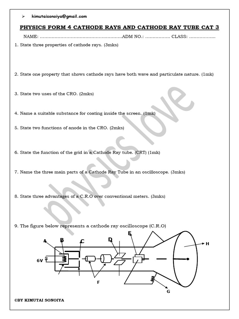 Form 4 Physics: Cathode Ray Concepts | PDF | Vacuum Tube | Cathode