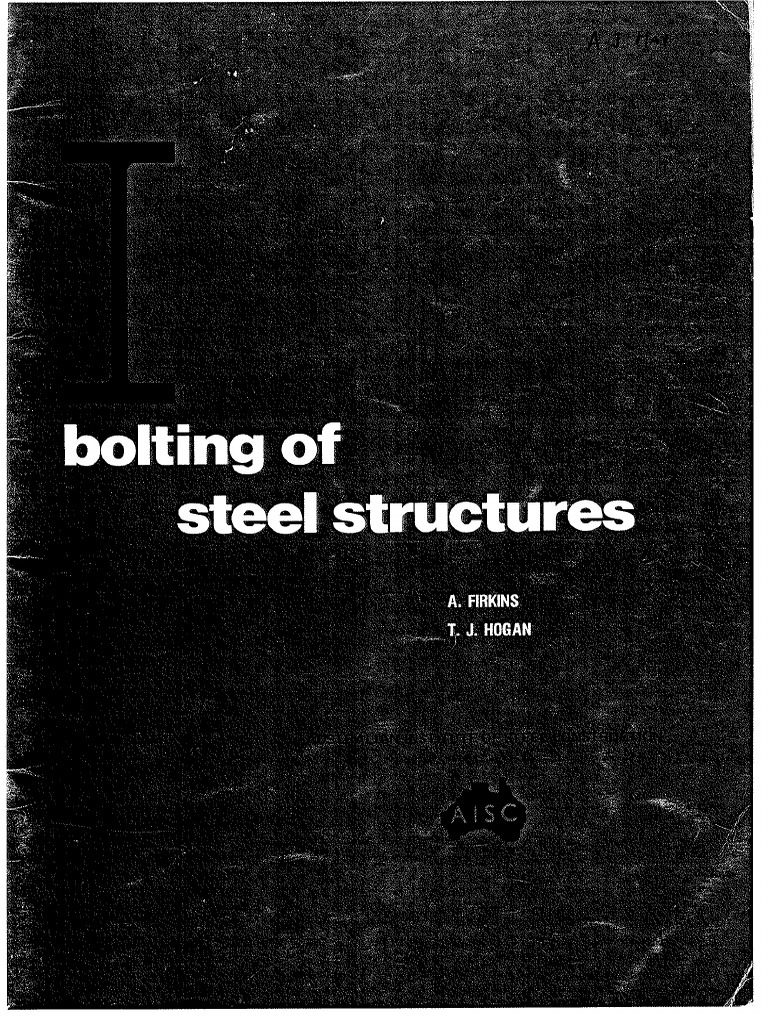 FIRKINS, A. (1984) - Bolting of Steel Structures | PDF
