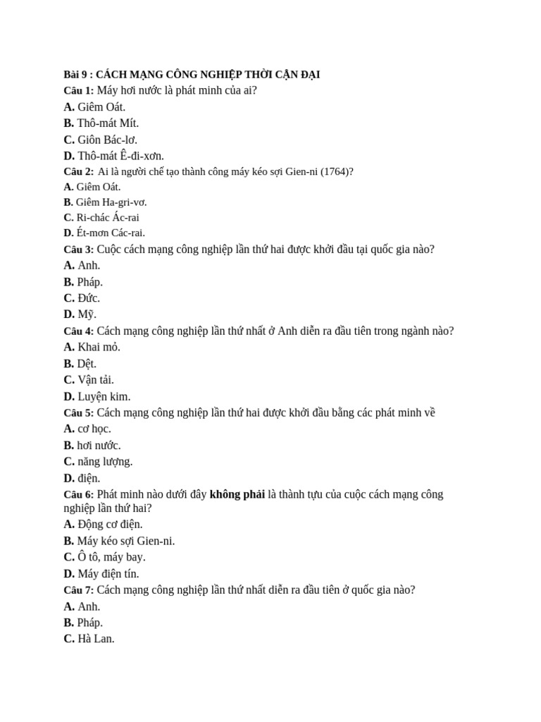 ÔN TẬP BÀI 9+10 - KTCK1 | PDF