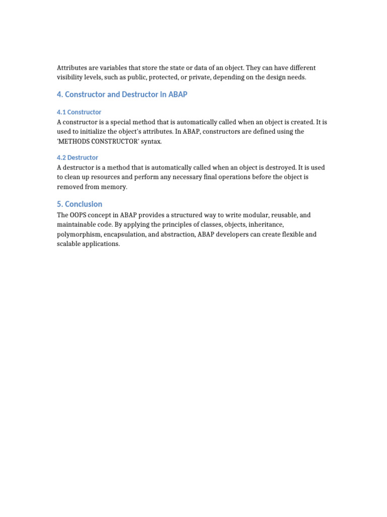 OOPS Concept Documentation | PDF