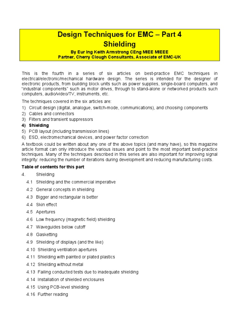 Design Techniques Part 4 | PDF | Printed Circuit Board | Electromagnetic Compatibility