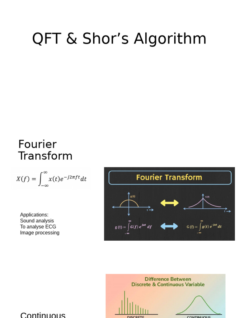 Quantum Fourier Transform & Shor's Algorithm | PDF