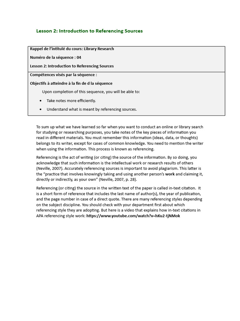 Referencing Basics for Students | PDF