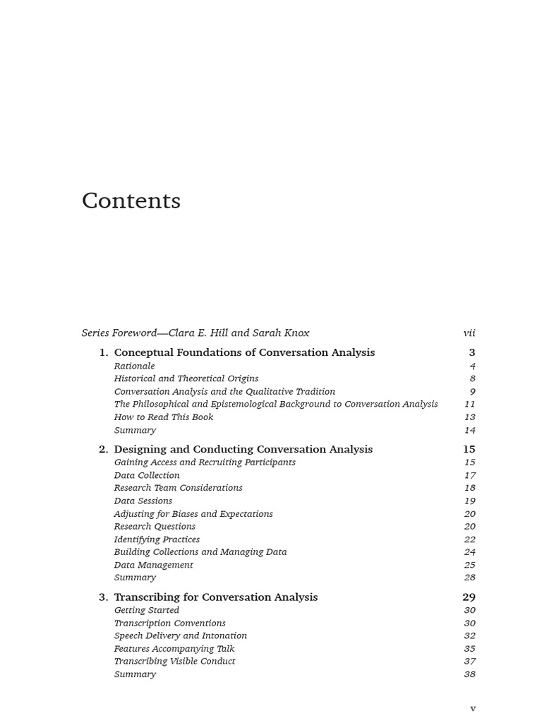 Essentials Conversation Analysis Sample Chapter | PDF | Qualitative ...