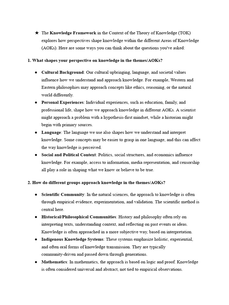 Knowledge_Questions (2) | PDF | Knowledge | Science