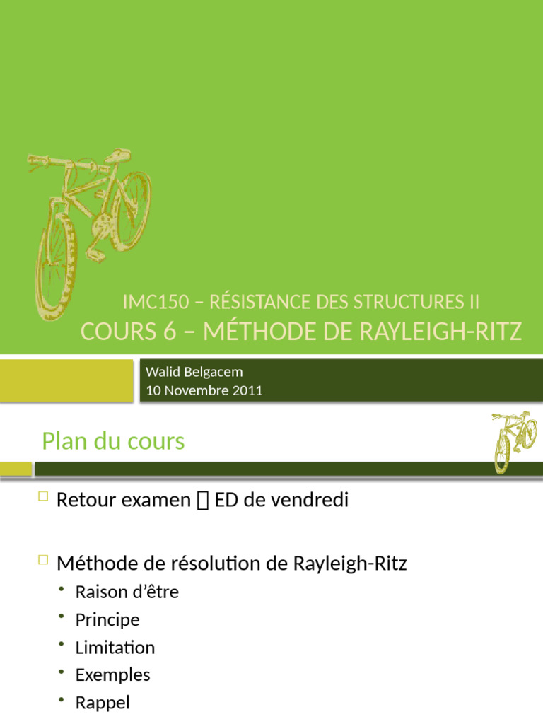 Méthode de Rayleigh-Ritz en Structures | PDF | Méthode des éléments ...