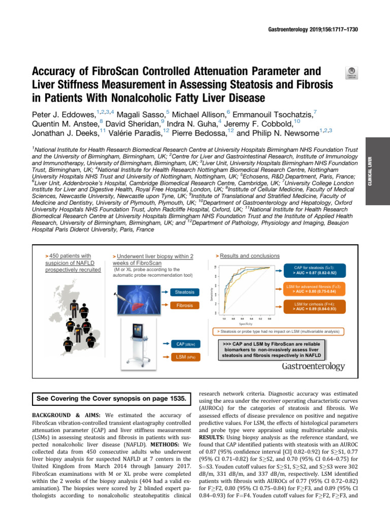 Accuracy of FibroScan Controlled Attenuation Parameter and | PDF ...