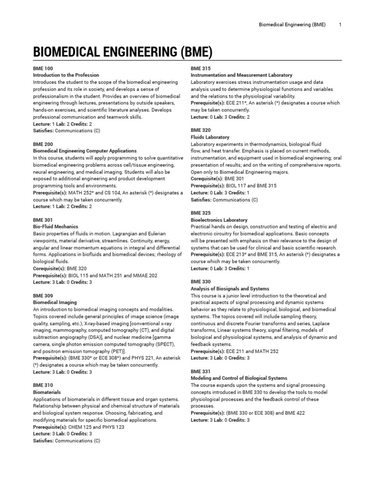 bme | PDF | Extracellular Matrix | Biomedical Engineering