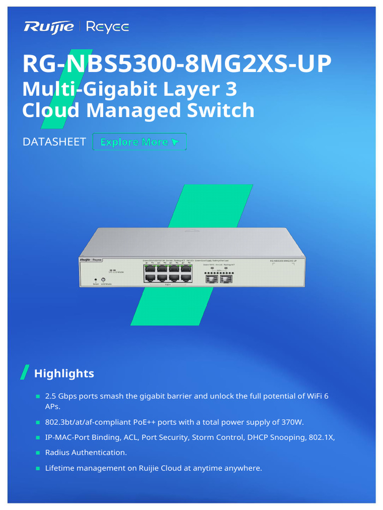 NBS5300 Switch Datasheet 20250102 | PDF | I Pv6 | Network Architecture
