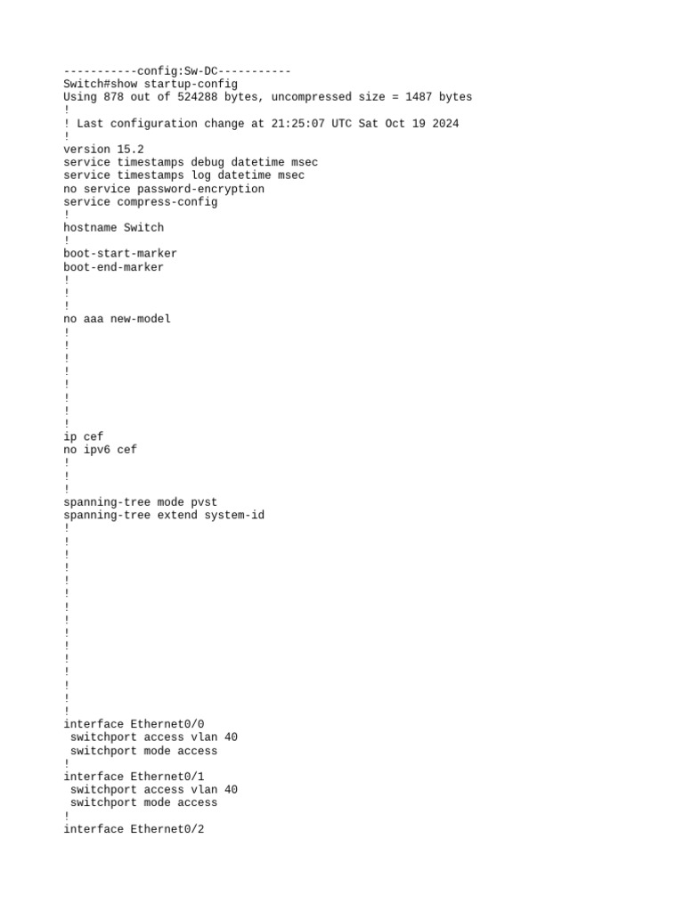 Sw-DC_et_L3-Core1 | PDF | Ip Address | Network Architecture