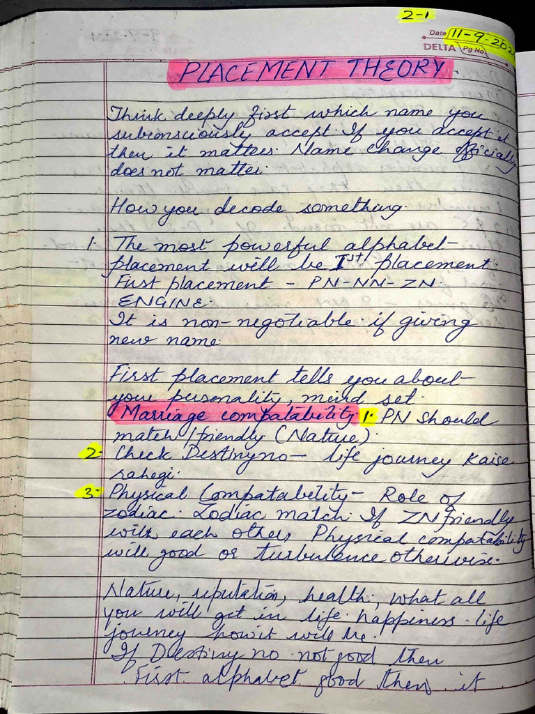 Placements Notes | PDF