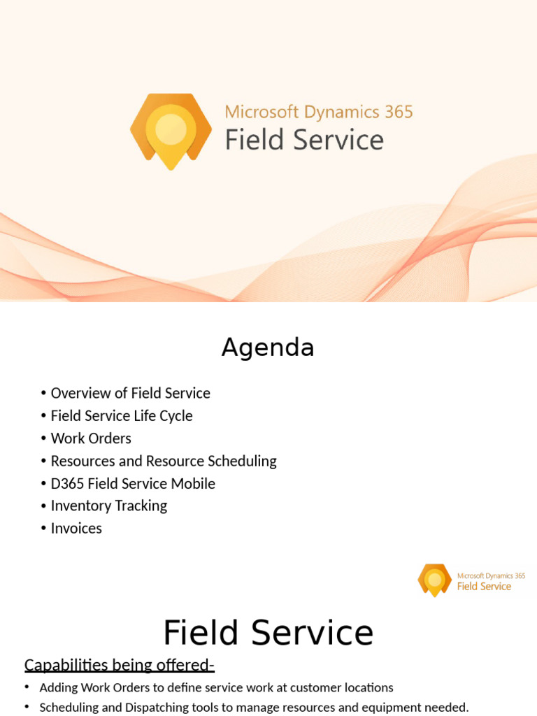 Field Service-D365 Field Service | PDF | Inventory | Warehouse