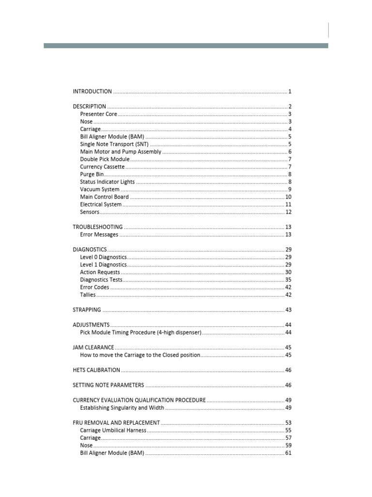 S2 Currency Dispenser: NCR - Confidential and Proprietary | PDF ...