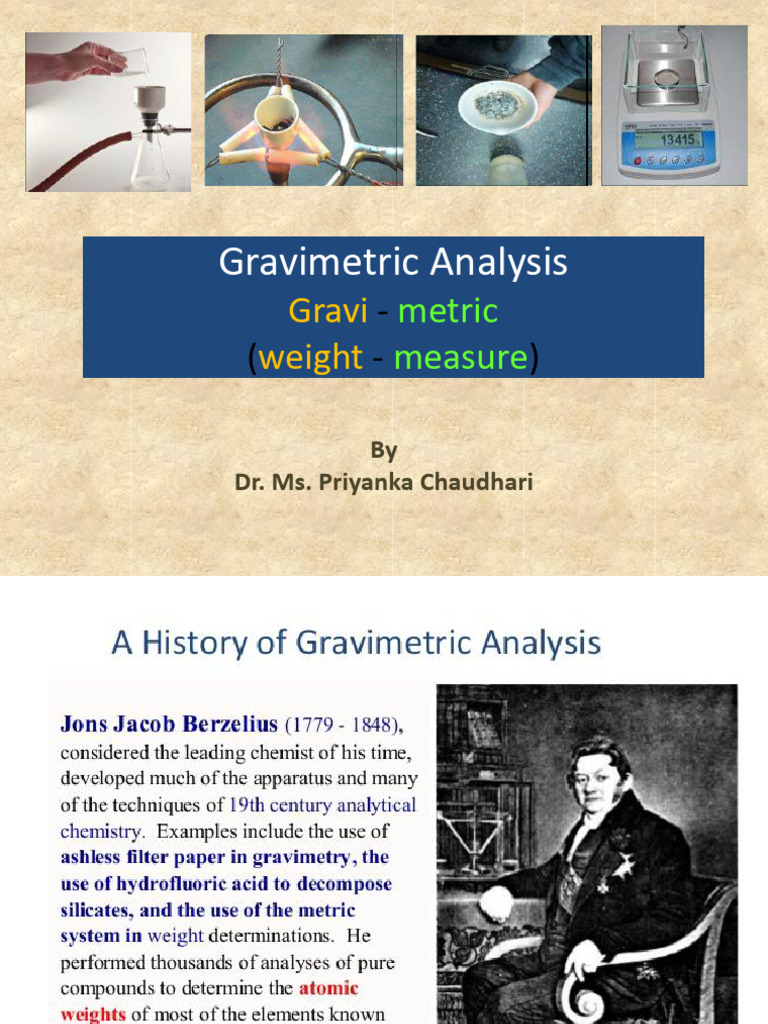 Gravimetry Lecture PPT Final | PDF | Precipitation (Chemistry) | Nucleation
