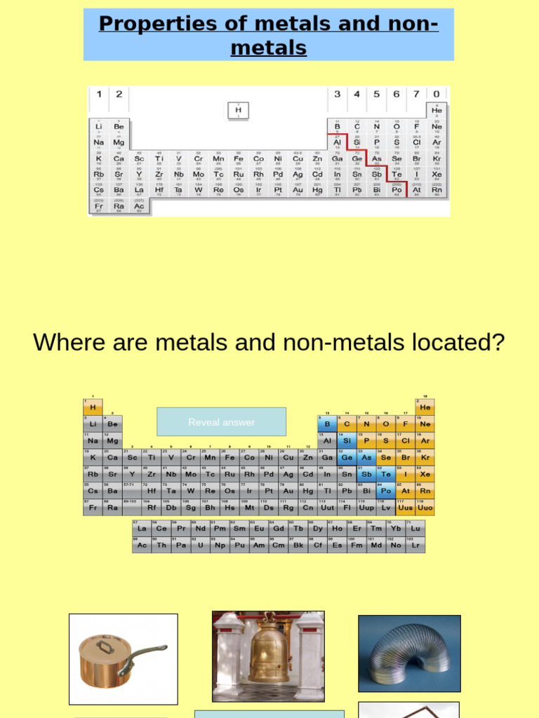 Properties of Metals and Non-Metals | PDF | Metals | Alloy