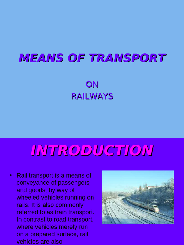 Overview of Rail Transport Systems | PDF