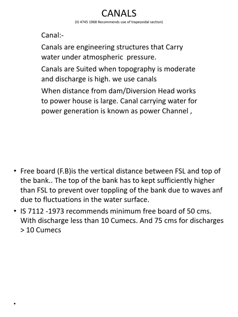 11 Power Canals Design | PDF | Canal | Water