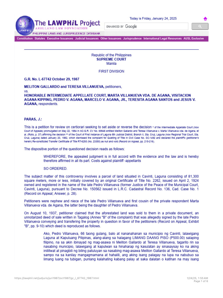 Gallardo v. Intermediate Appellate Court | PDF | Lawsuit | Laches (Equity)