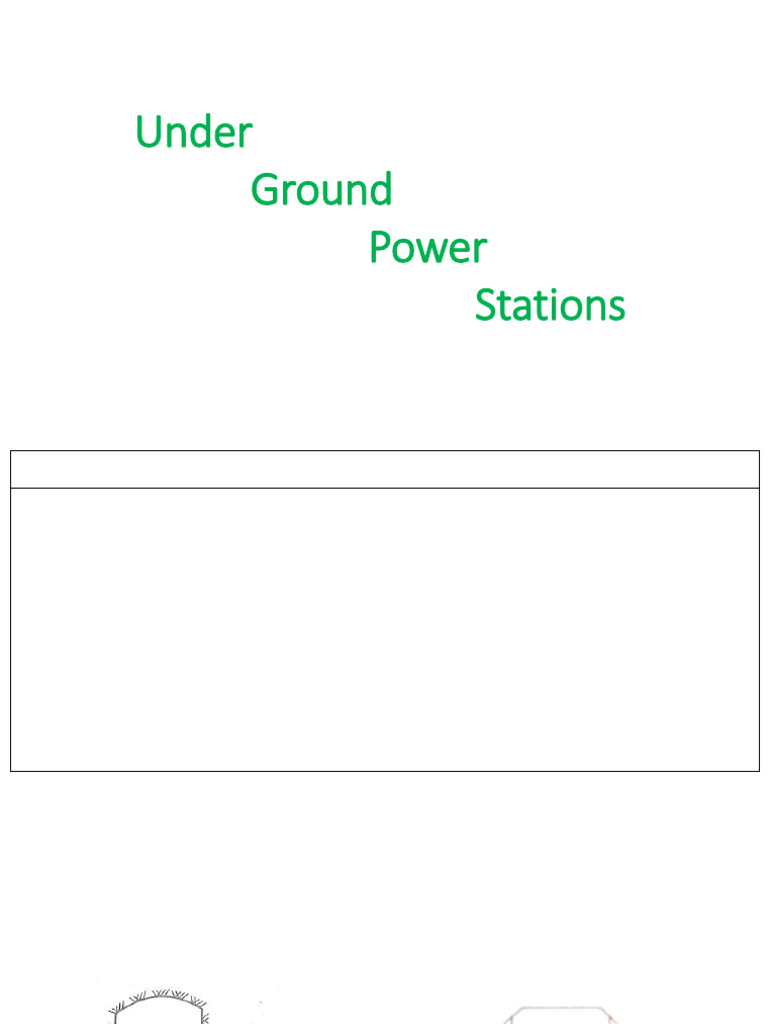 Types and Advantages of Underground Power Stations | PDF | Tunnel ...