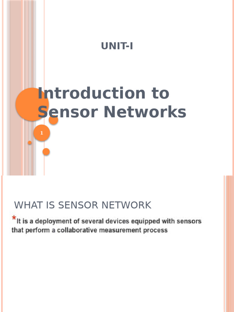 wsn unit-I | PDF | Wireless Sensor Network | Sensor