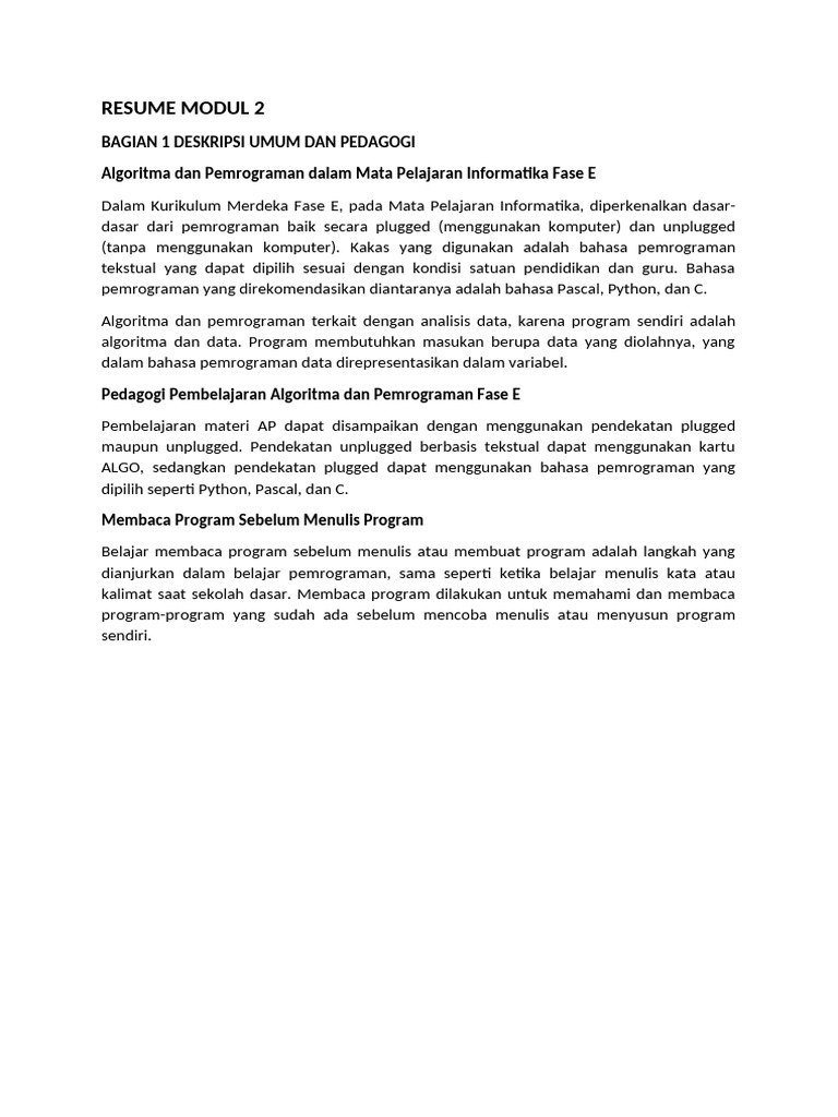 Resume Modul 2 | PDF