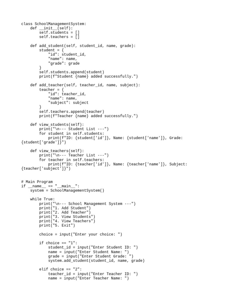 School Management System Overview | PDF