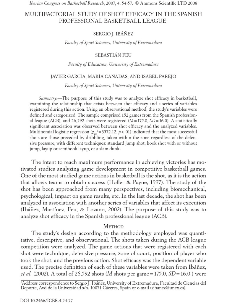 2008 - Multifactorial Study of The Shot Efficacy in The Spnish ...