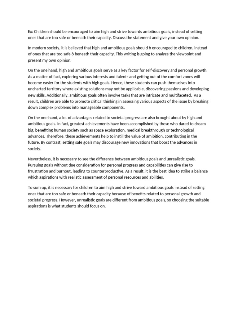 ambitious goals | PDF