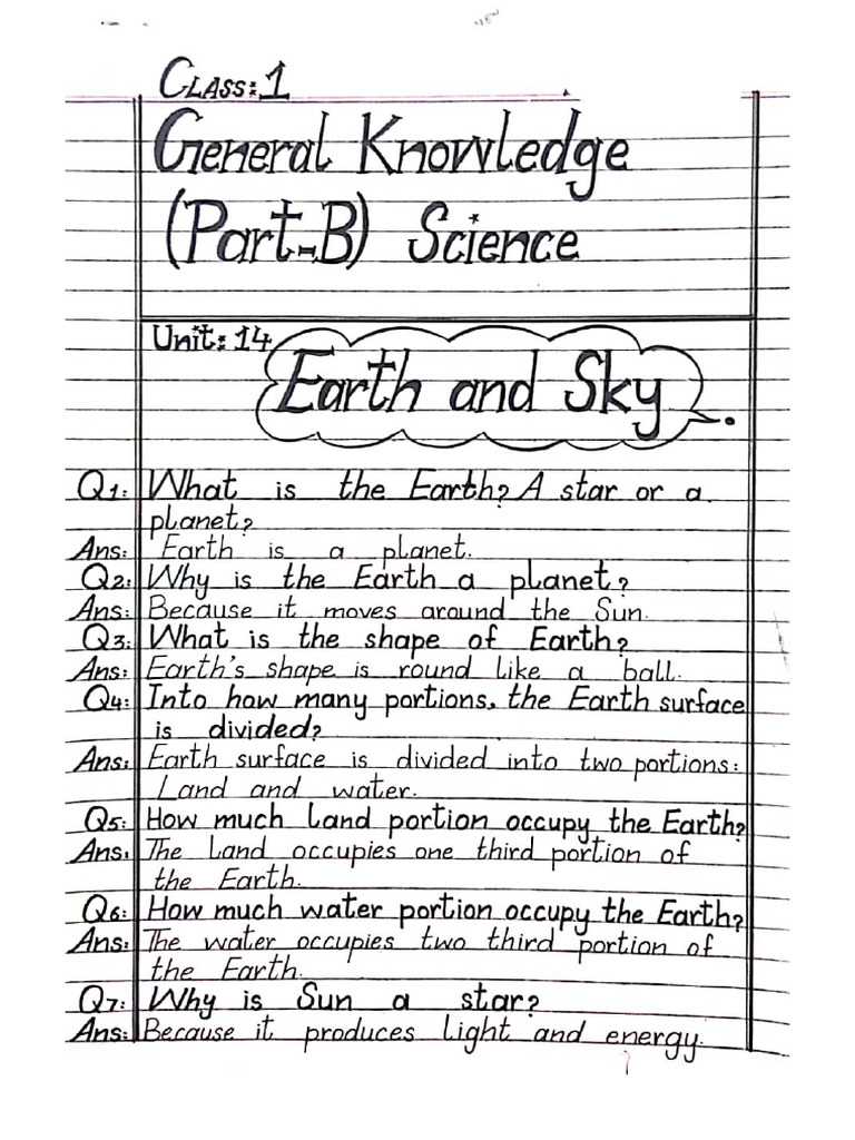 Class 1 Science Solved Syllabus September To December 2024-25 | PDF