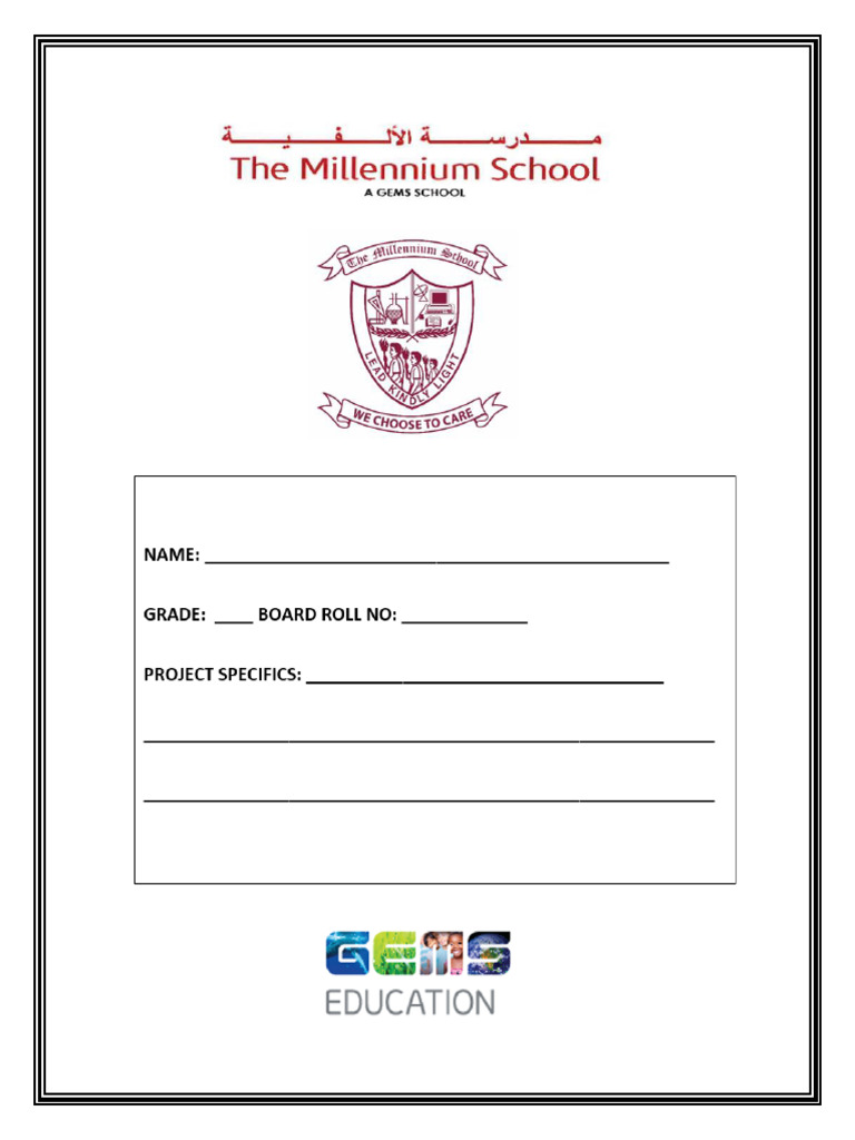Project Cover Page Certificate Sheet | PDF