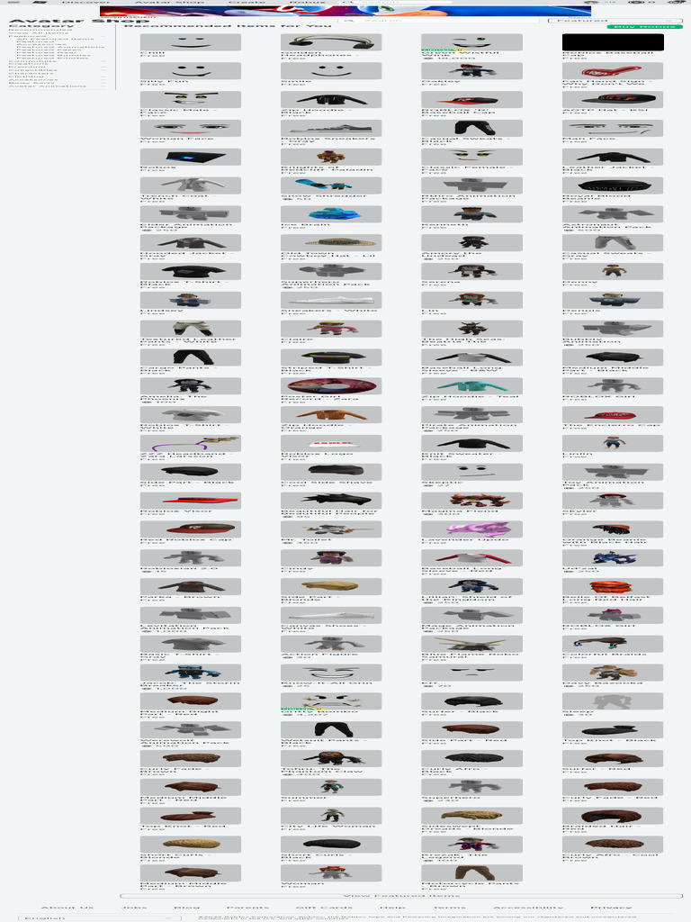 Catalog - Roblox | PDF