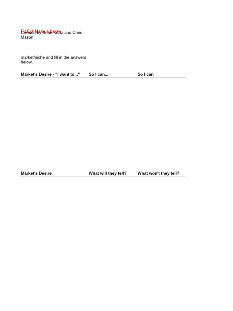 CH 1.1 Exercise - Desire Worksheet | PDF
