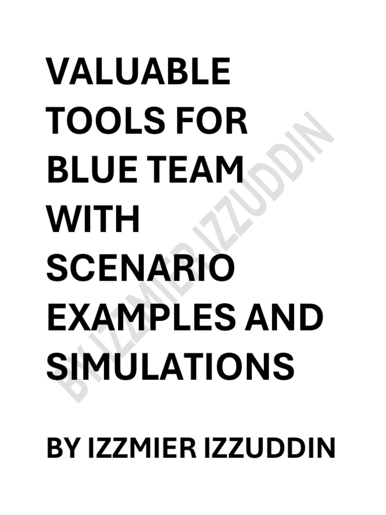 Valuable Tool For Blue Team | PDF | Malware | Denial Of Service Attack