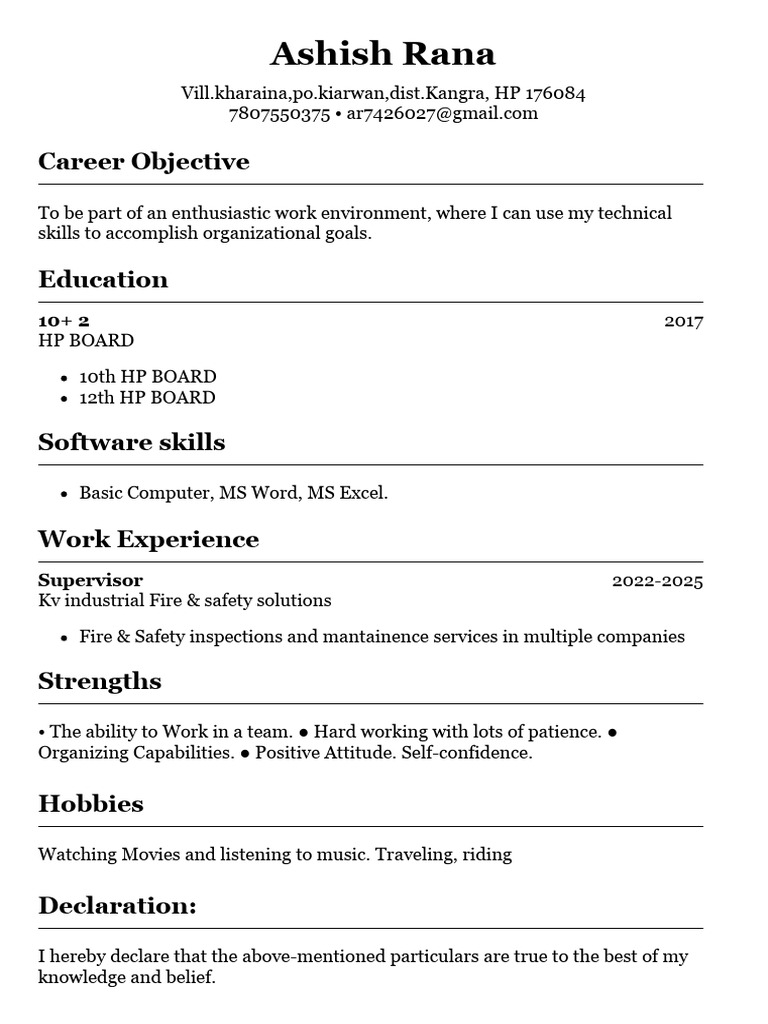 Resume Ashish Rana | PDF