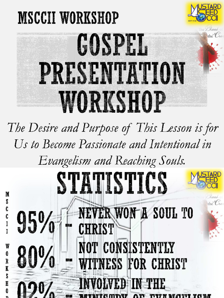 Gospel Presentation Workshop | PDF | Jesus | Anno Domini