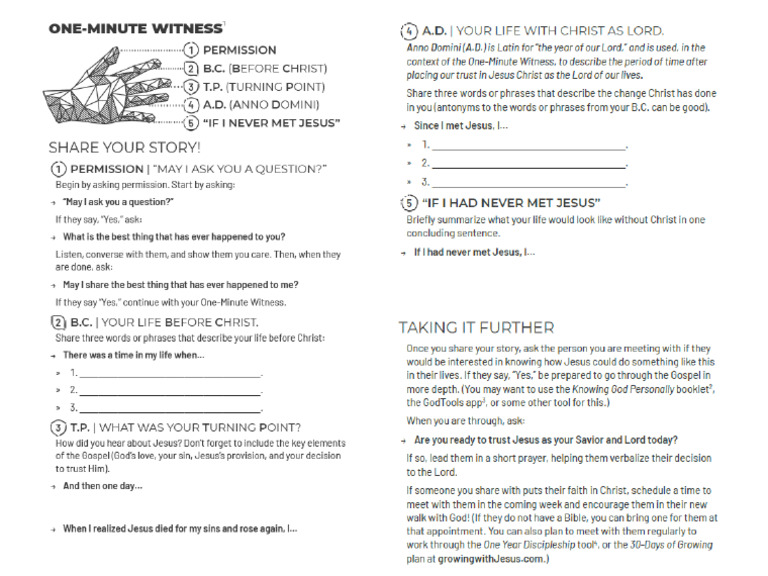 One Minute Witness | PDF
