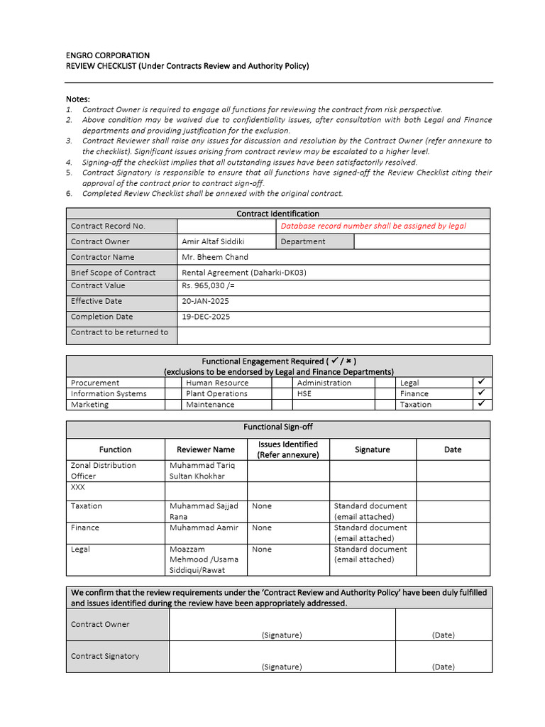 WH Review Checklist-DK03 | PDF | Business