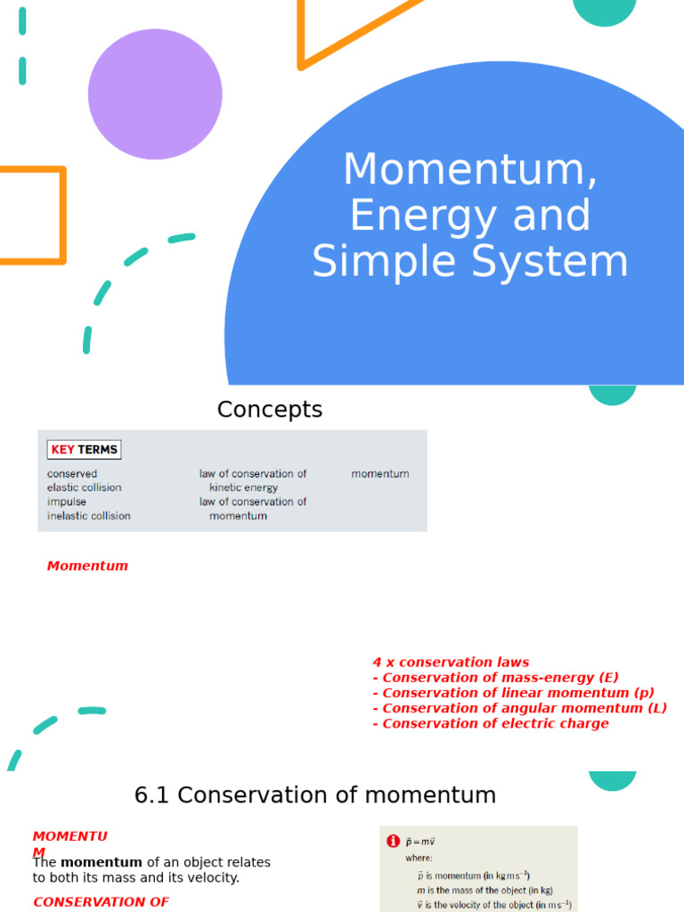 06 Momentum Energy and Simple Systems v2 | PDF