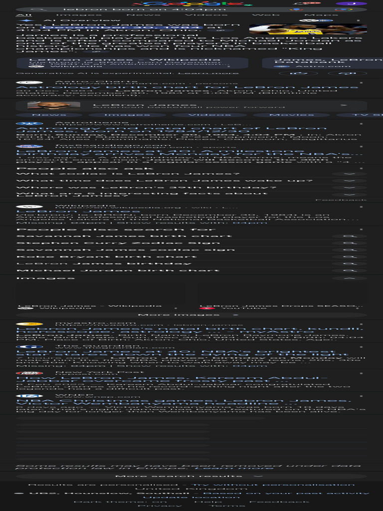 LeBron James: Birth Details and Time | PDF | Le Bron James | National ...