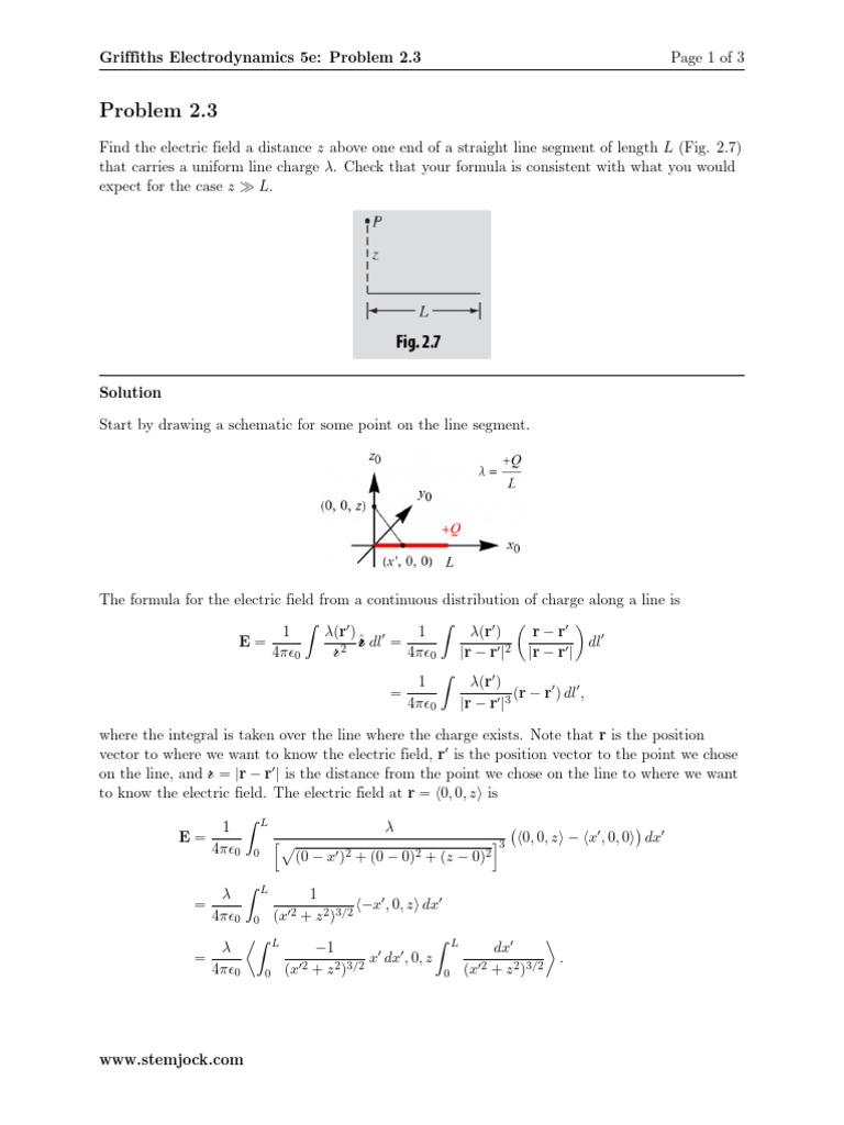 Griffiths ED5 e CH 2 P 3 | PDF | Electric Field | Square Root